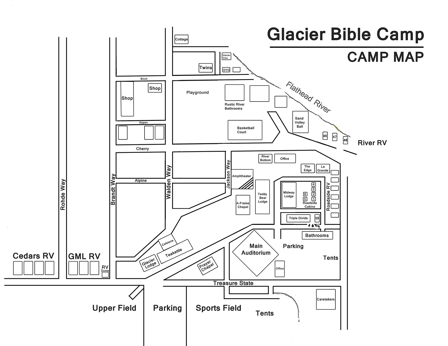 Glacier Bible Camp Facilities for large conferences and small retreats